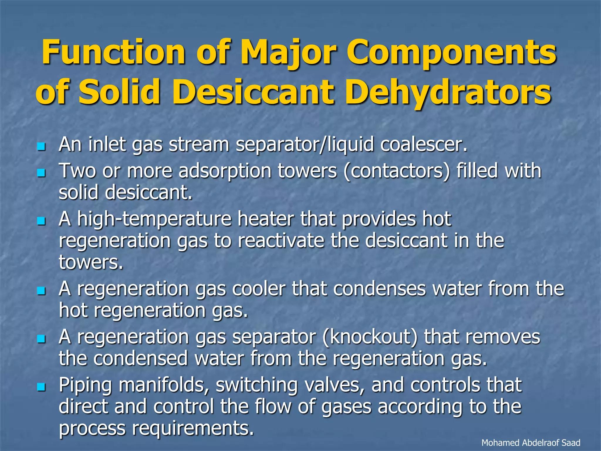 Natural gas processing technology dehydration 3 | PPTX
