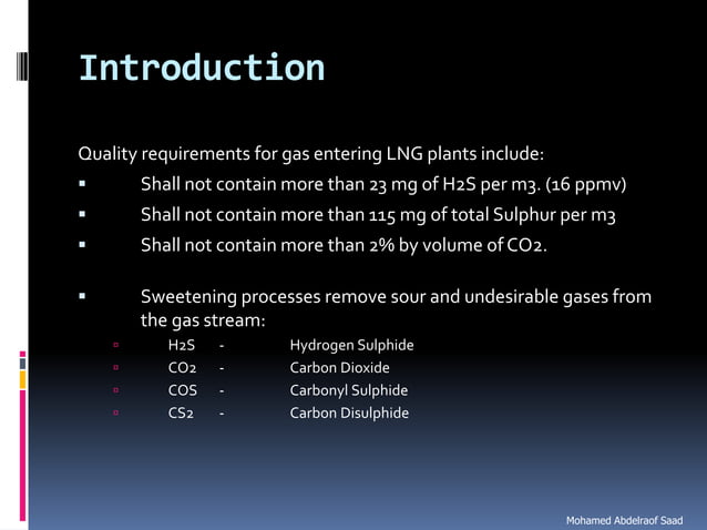 Natural gas processing technology sweetening processes | PPTX