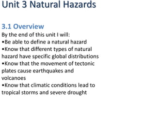 Introduction to Natural hazards | PPTX | Geography | Science