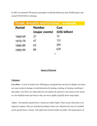 Natural hazards- CSEC Geography | PDF