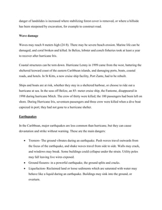 Natural hazards- CSEC Geography | PDF