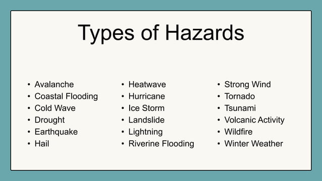 Natural Hazards and Disasters Earth Science Presentation in Colorful ...
