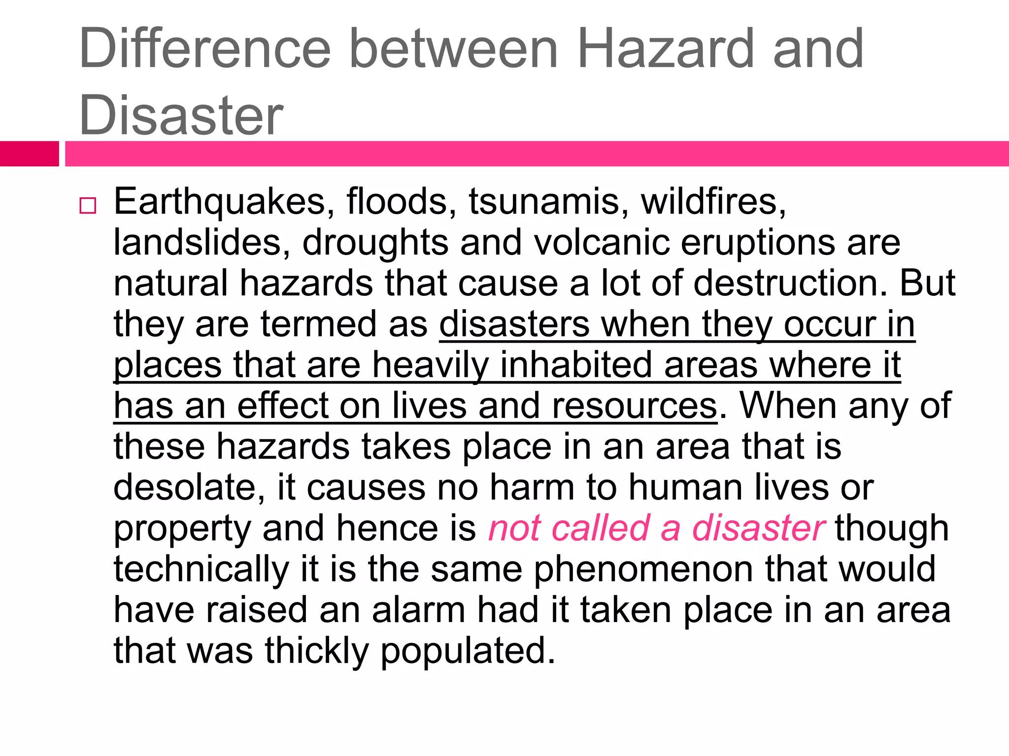 Natural hazards and disasters in egypt | PPTX