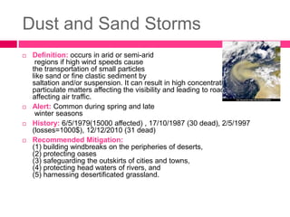 Natural hazards and disasters in egypt | PPTX