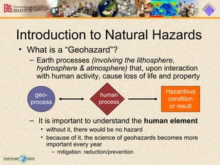 Natural hazards and disaster,types,mitigation and management | PPT