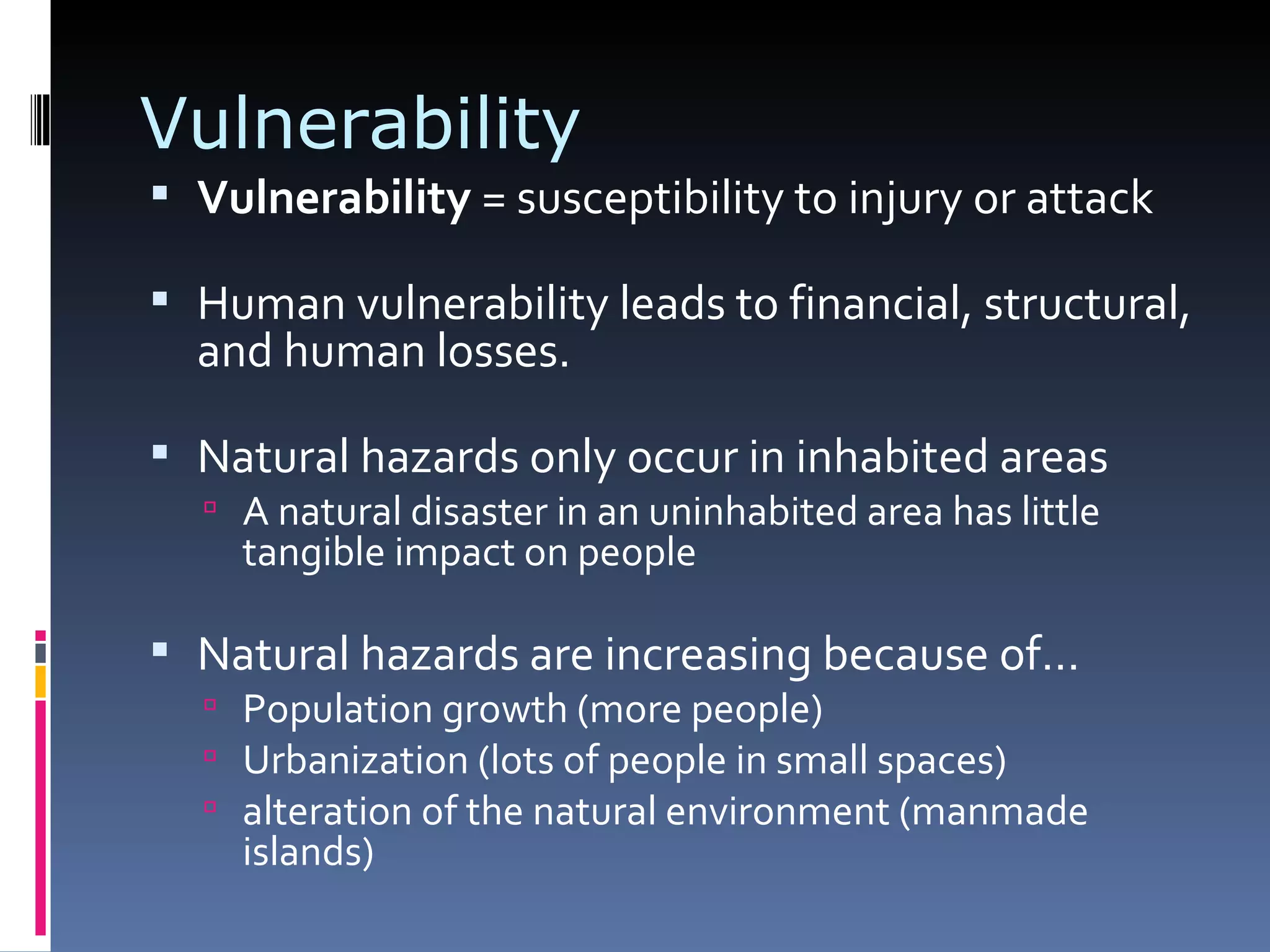 Natural Hazards, Classification and Analysis | PPT
