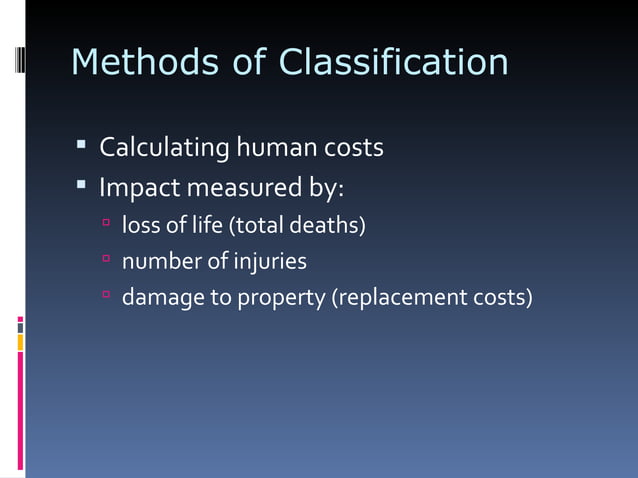Natural Hazards, Classification and Analysis | PPT