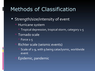 Natural Hazards, Classification and Analysis | PPT