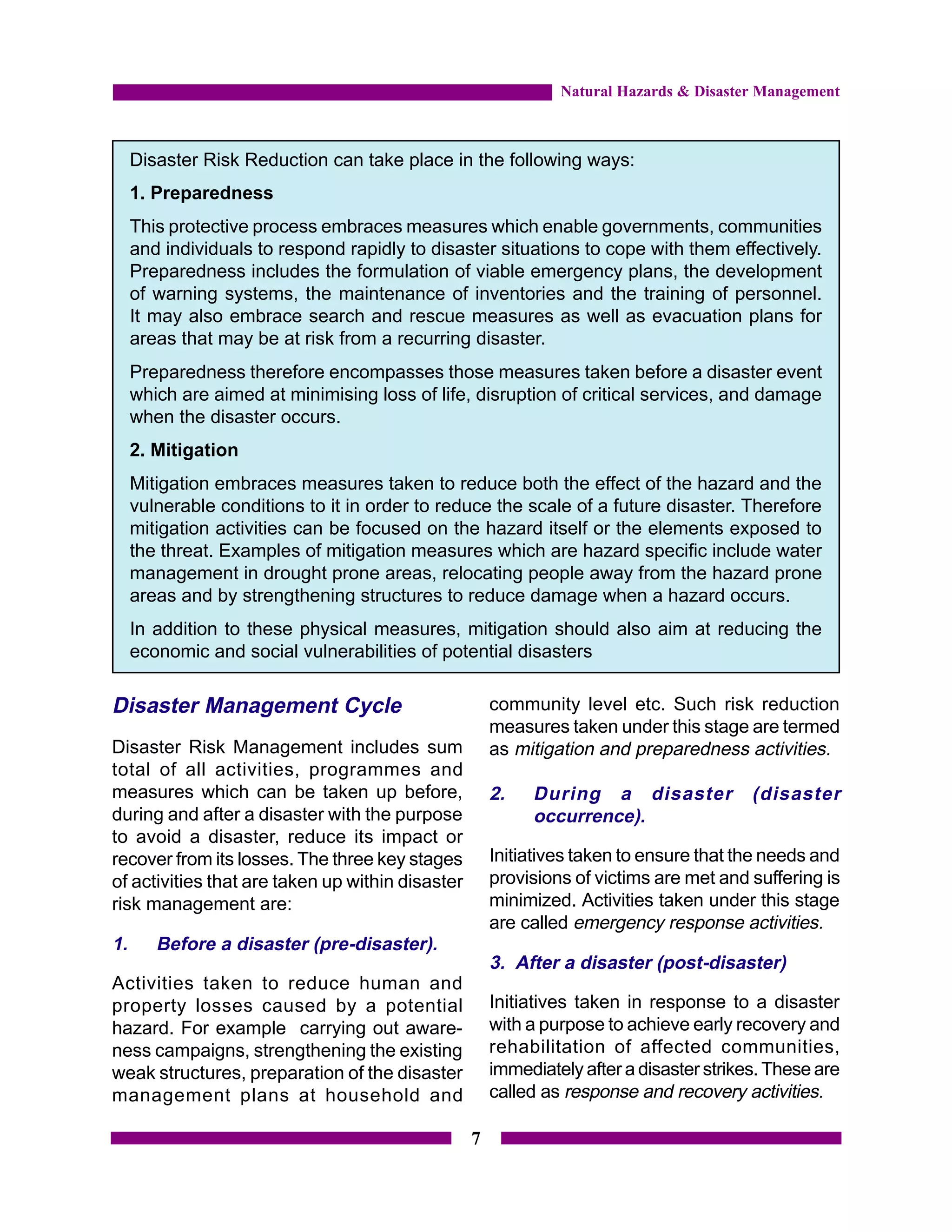 Natural hazards & disaster management | PDF