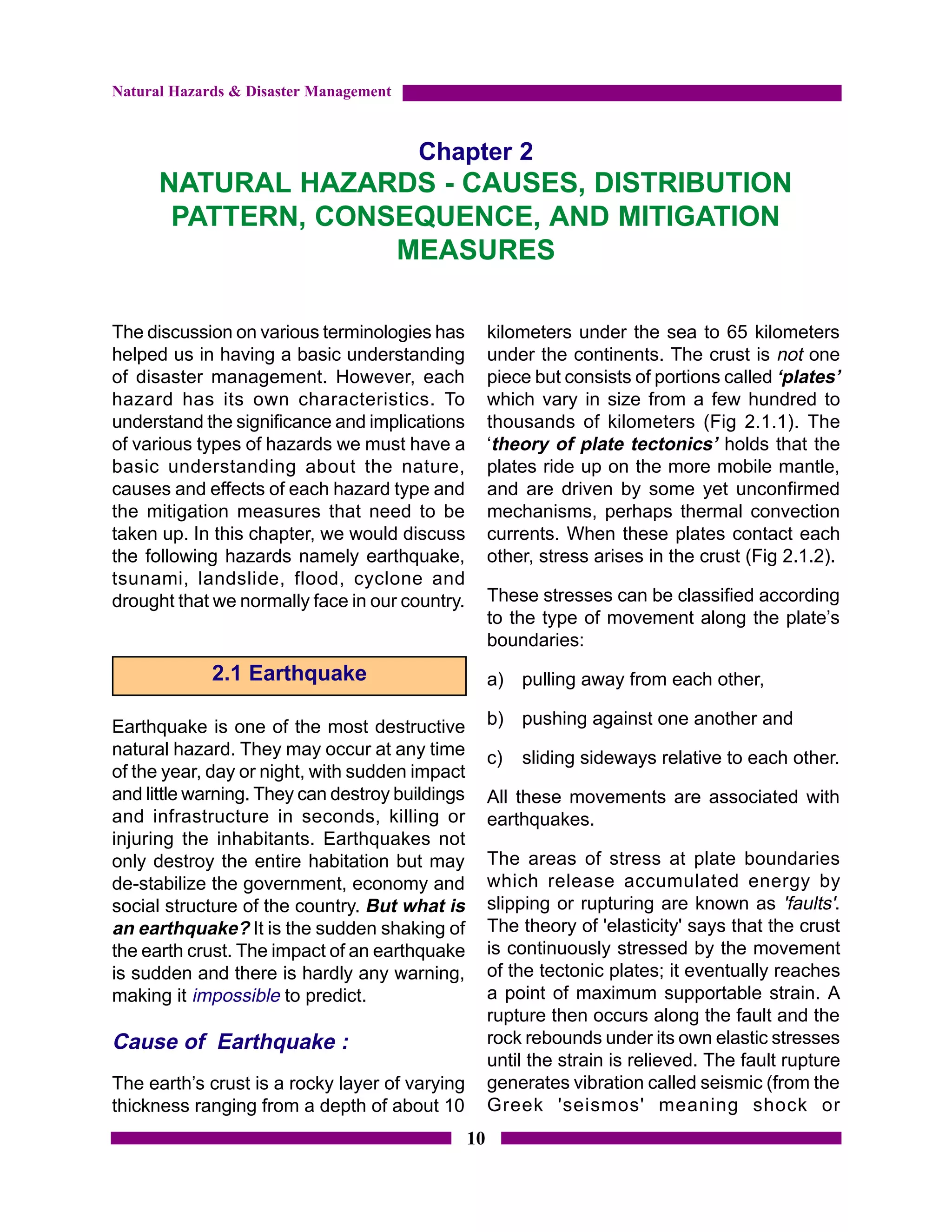 Natural hazards & disaster management | PDF