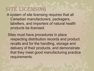 Natural Health Products Regulations | PDF