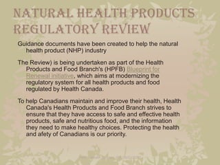Natural Health Products Regulations | PDF