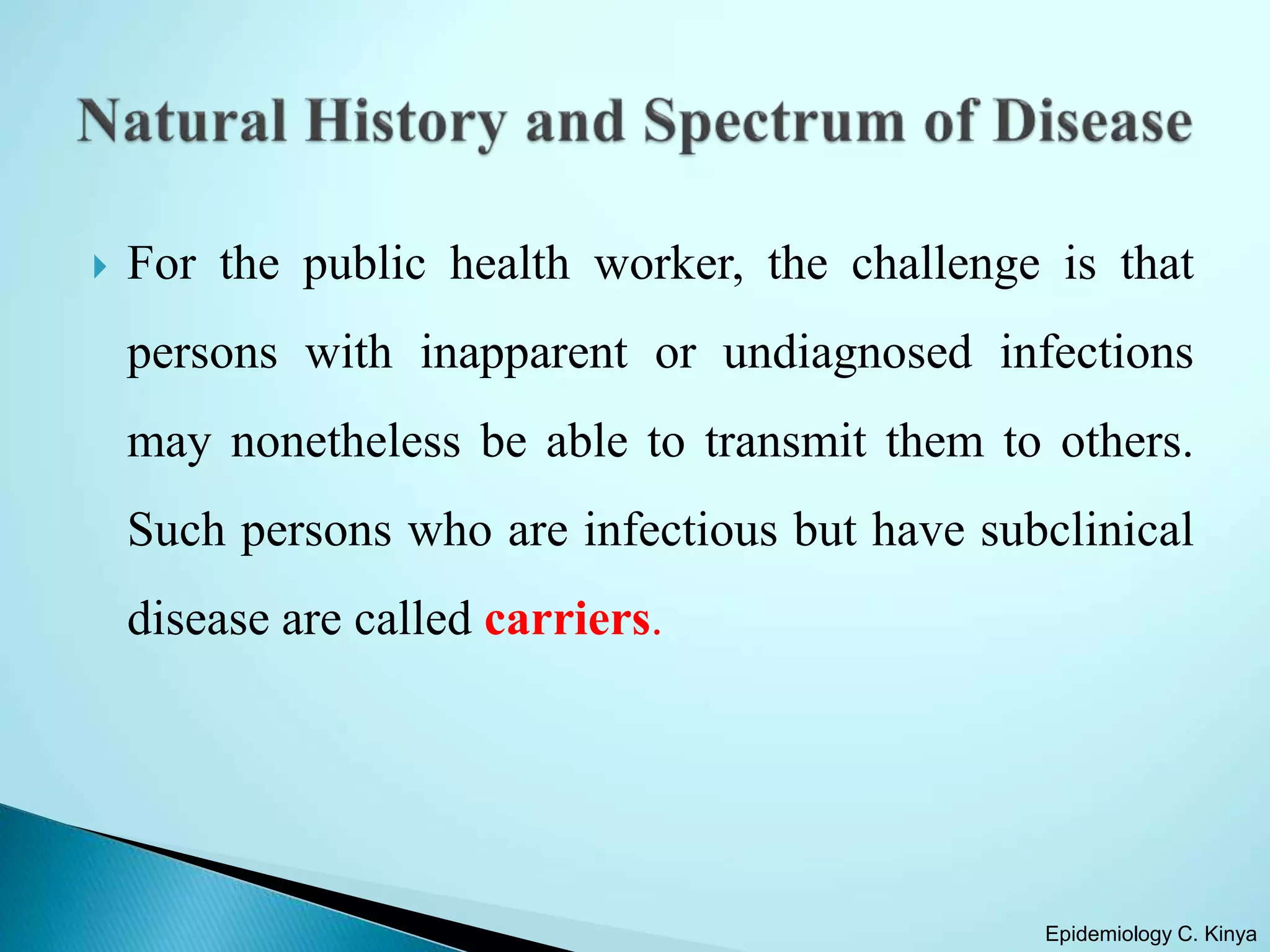 Natural History and Spectrum of Disease lecture 4.ppt