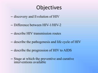 Natural history of HIV/AIDS | PPTX