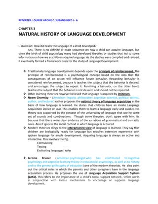 Natural history of language development | PDF