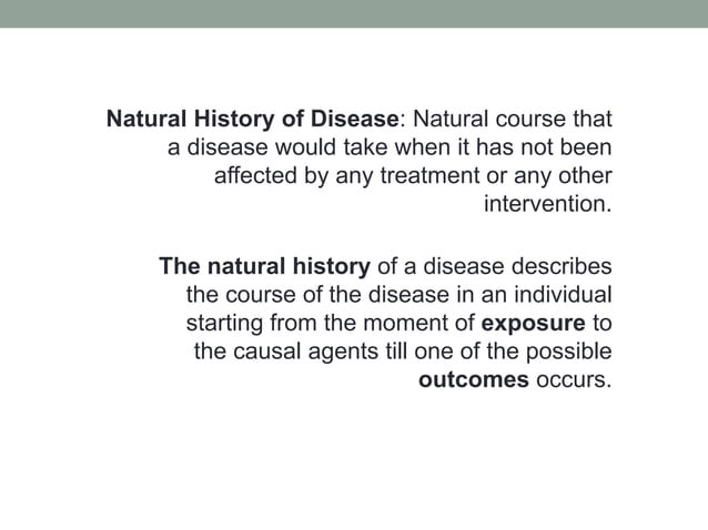 Natural history & spectrum of diseases | PPTX
