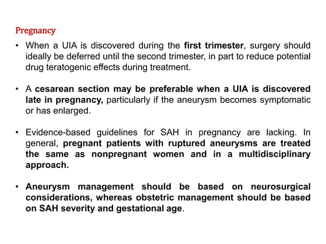 Natural History Surgical Decision Aneurysm Pptx