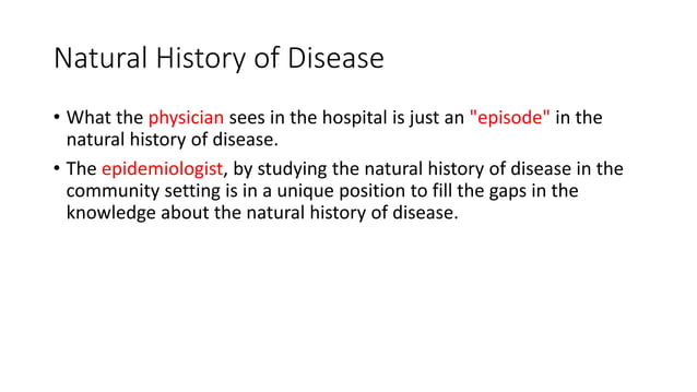 Natural History of Diseases & Levels of Prevention. | PPTX | Infectious ...