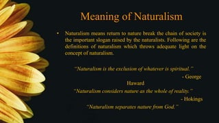 Naturalism | PPTX