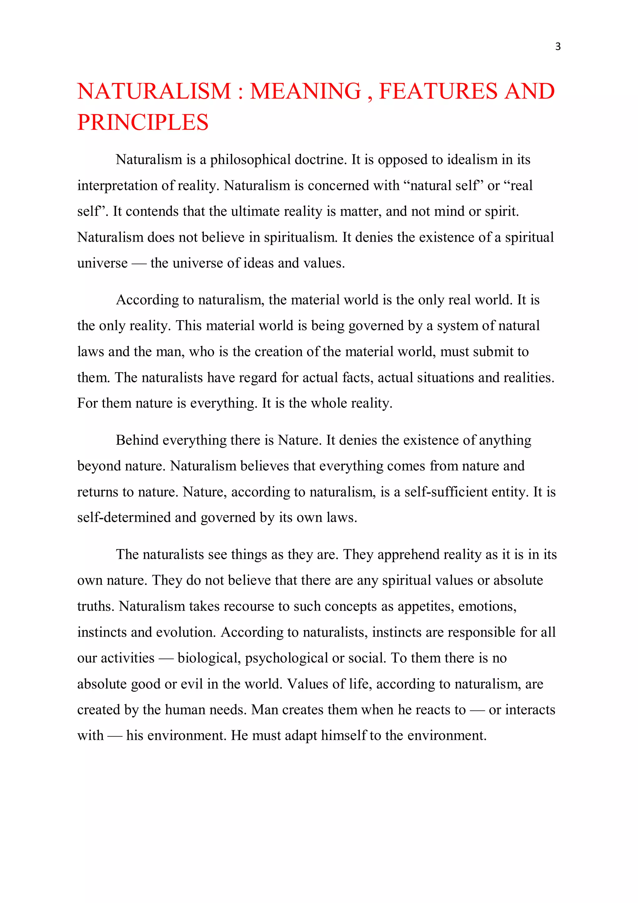 Naturalism | PDF