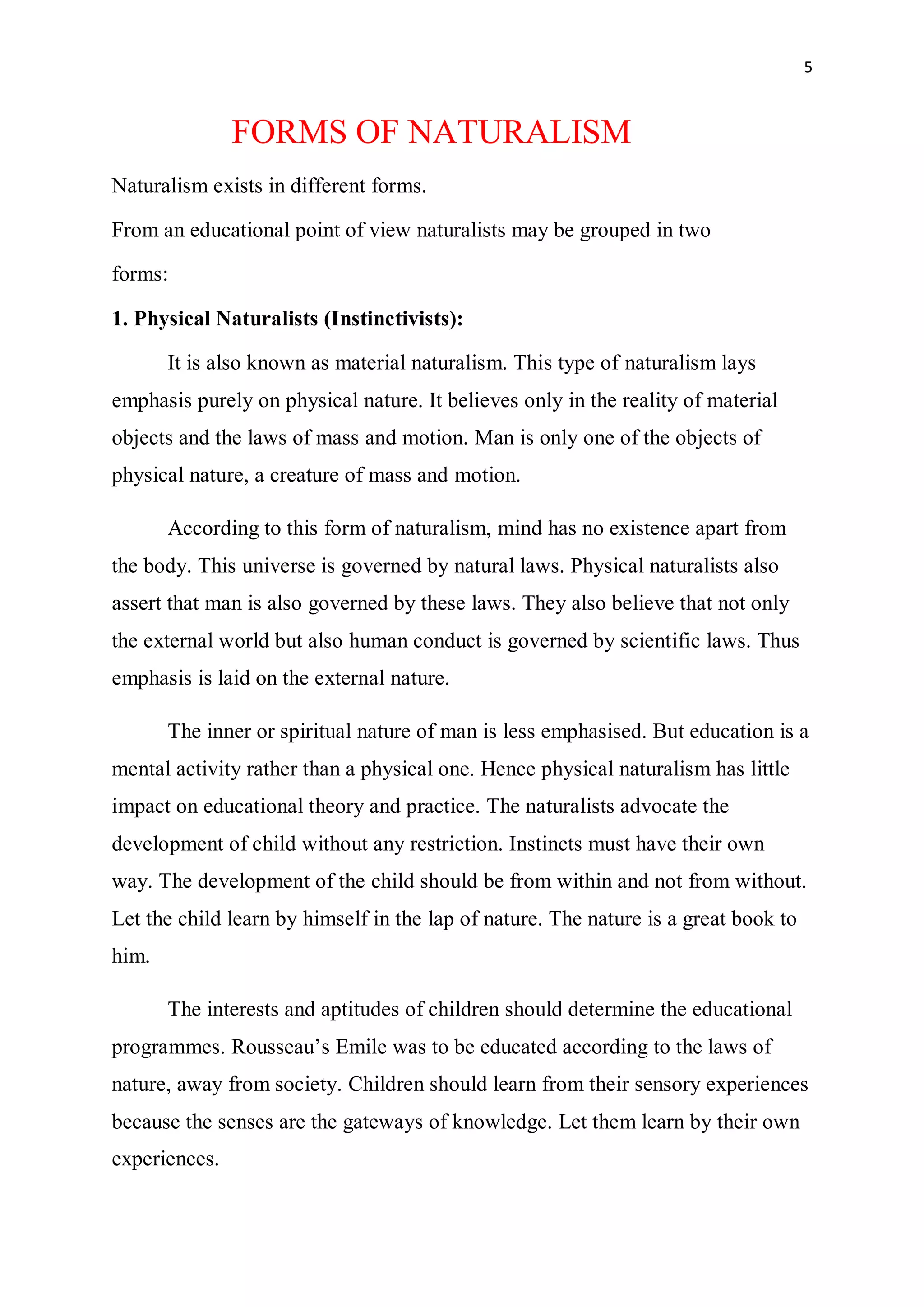 Naturalism | PDF