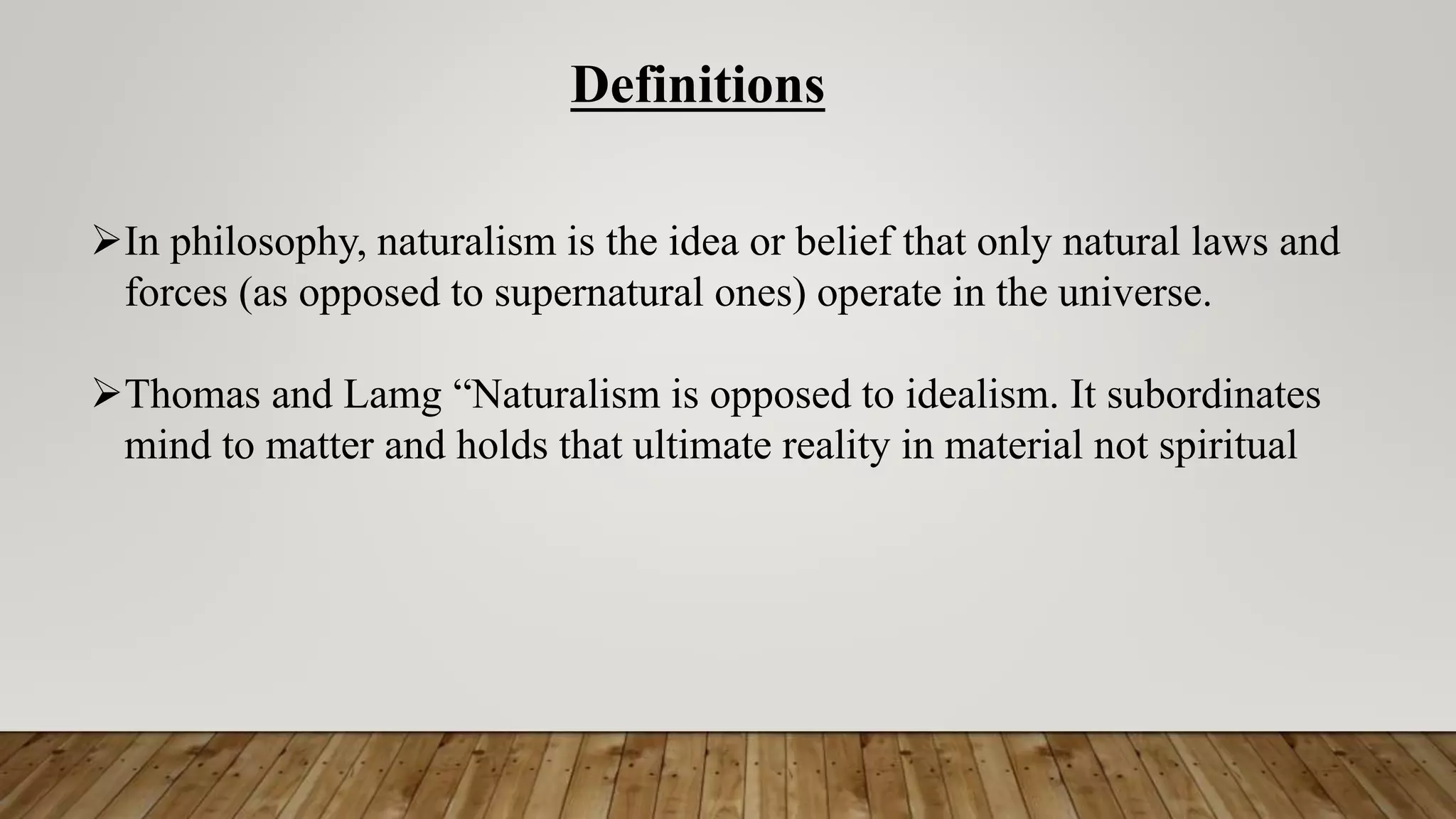 Naturalism | PPTX