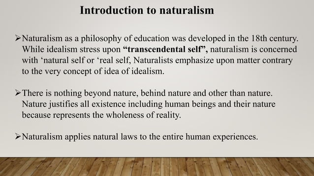 Naturalism | PPTX | Education