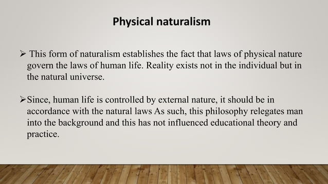 Naturalism | PPTX | Education