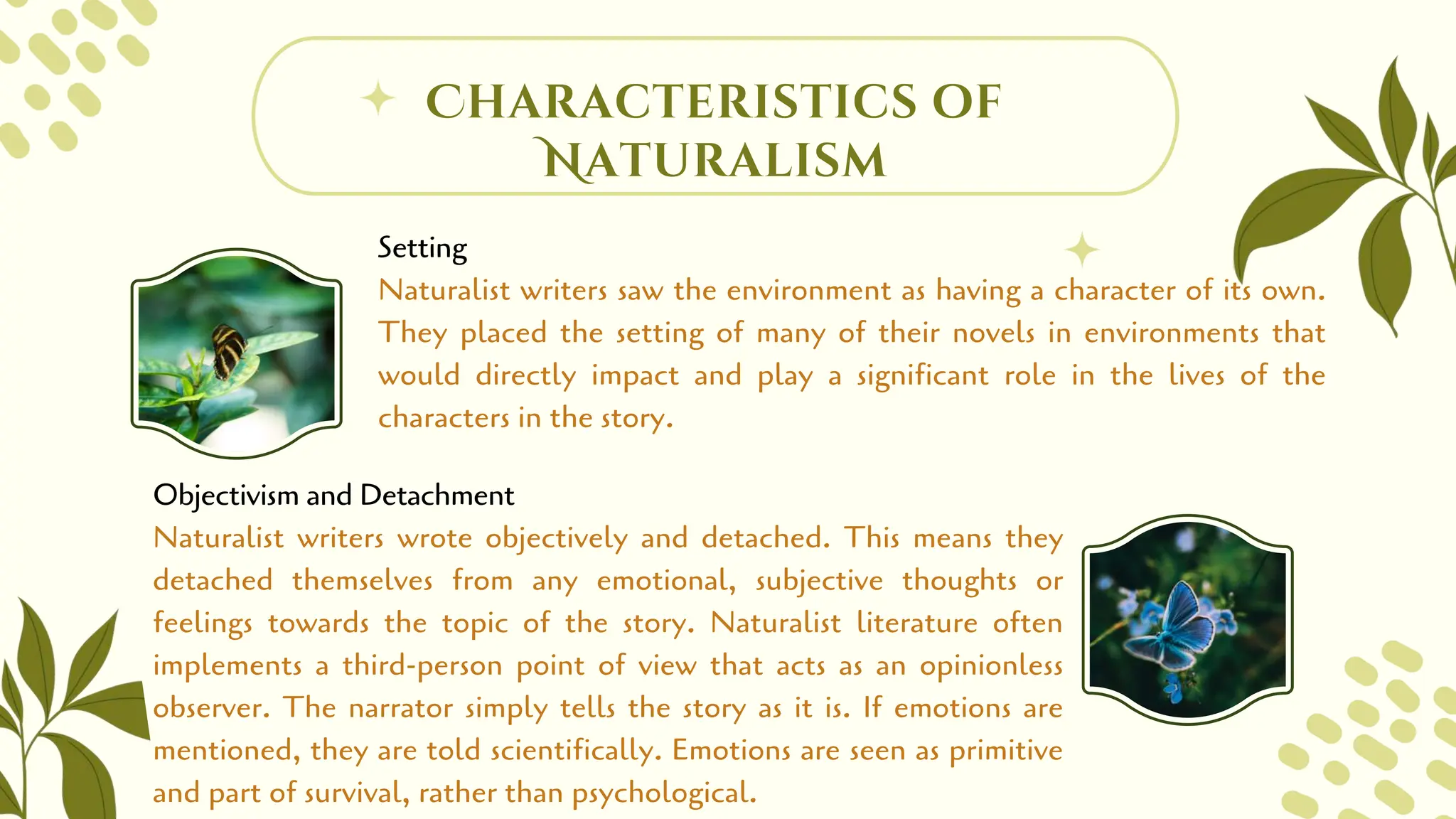NATURALISM: A literary movement of English literature.pptx | Science