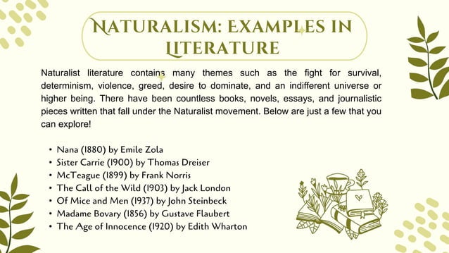 NATURALISM: A literary movement of English literature.pptx | Science