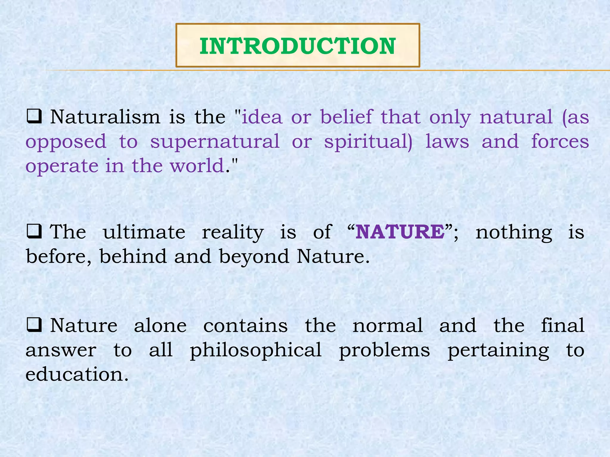 Naturalism philosophy | PDF