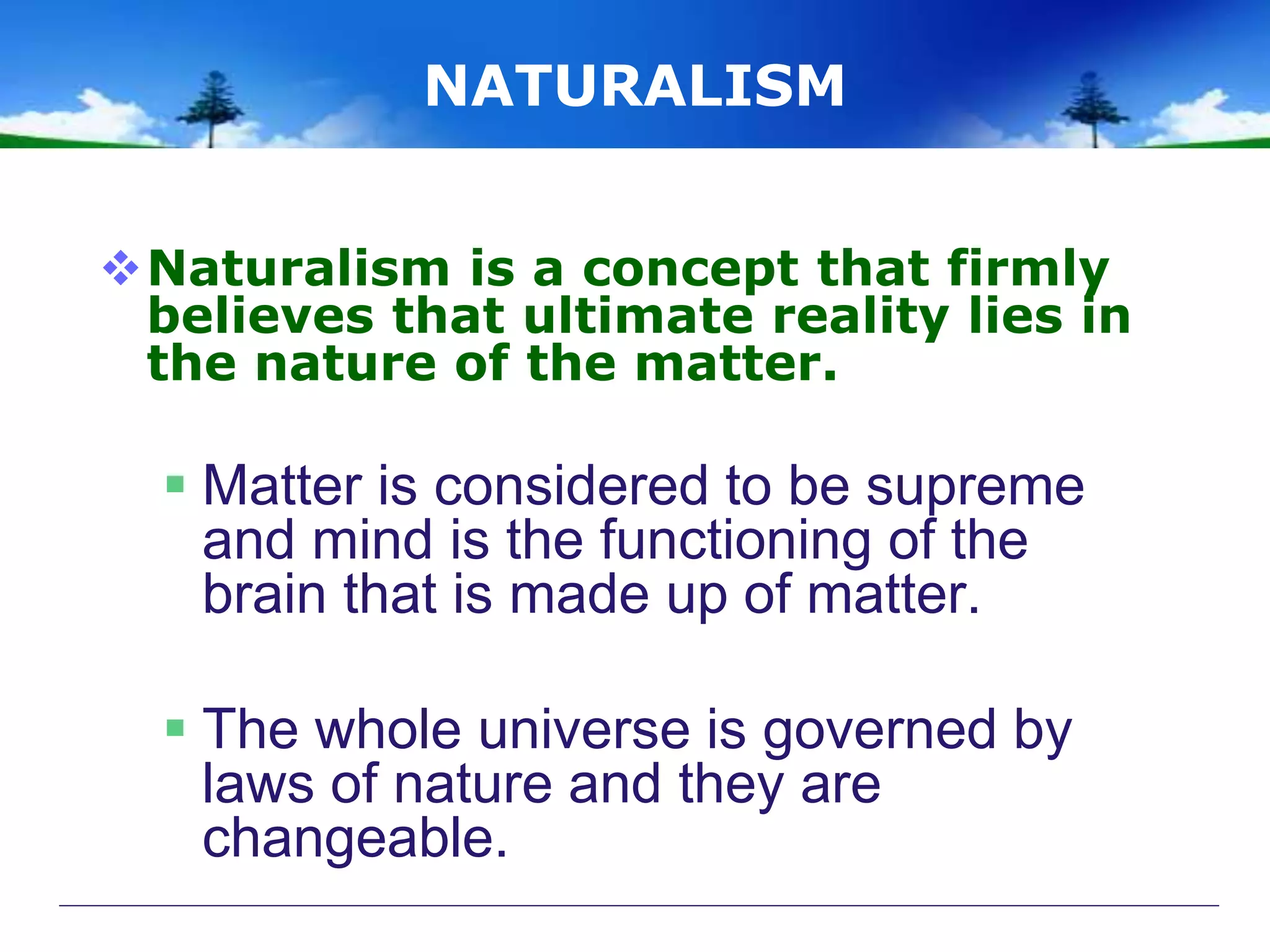 Naturalism in education | PPTX