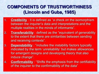 Naturalistic qualitative inquiry. | PPT