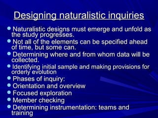 Naturalistic qualitative inquiry. | PPT