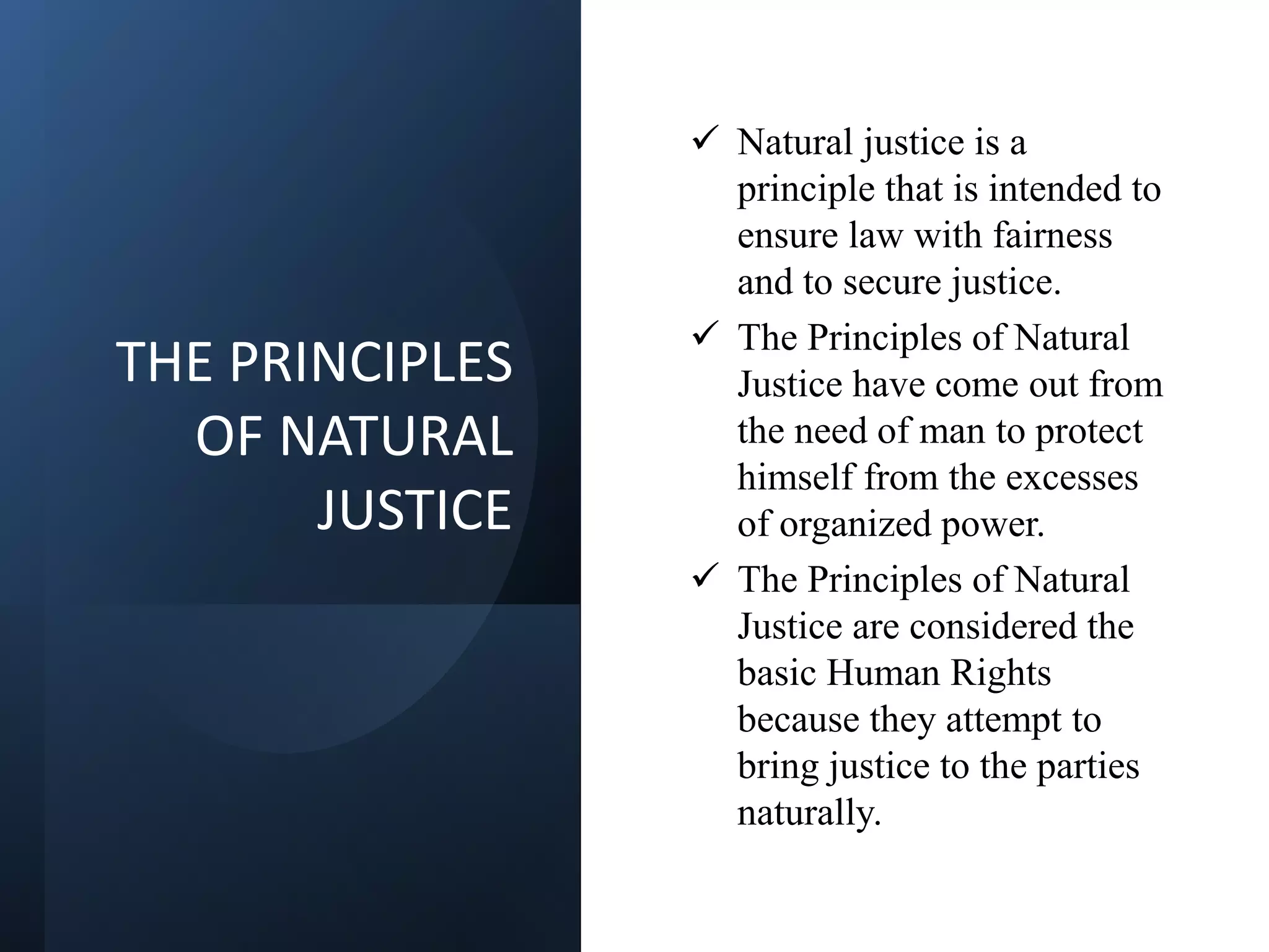 AUDI ALTERAM PARTEM: PRINCIPLES OF NATURAL JUSTICE | PPTX