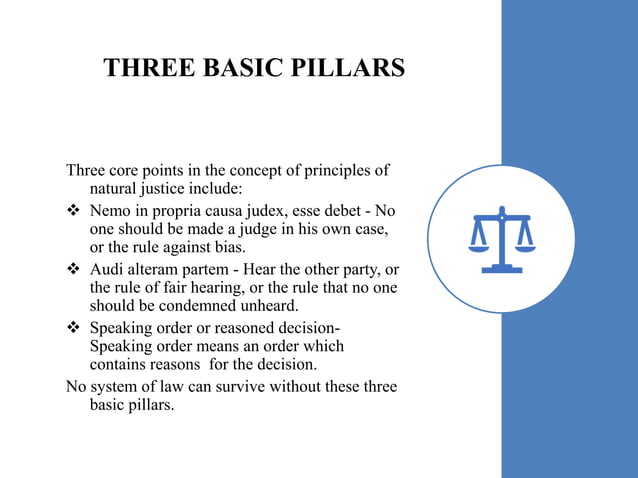 AUDI ALTERAM PARTEM: PRINCIPLES OF NATURAL JUSTICE | PPTX | Law