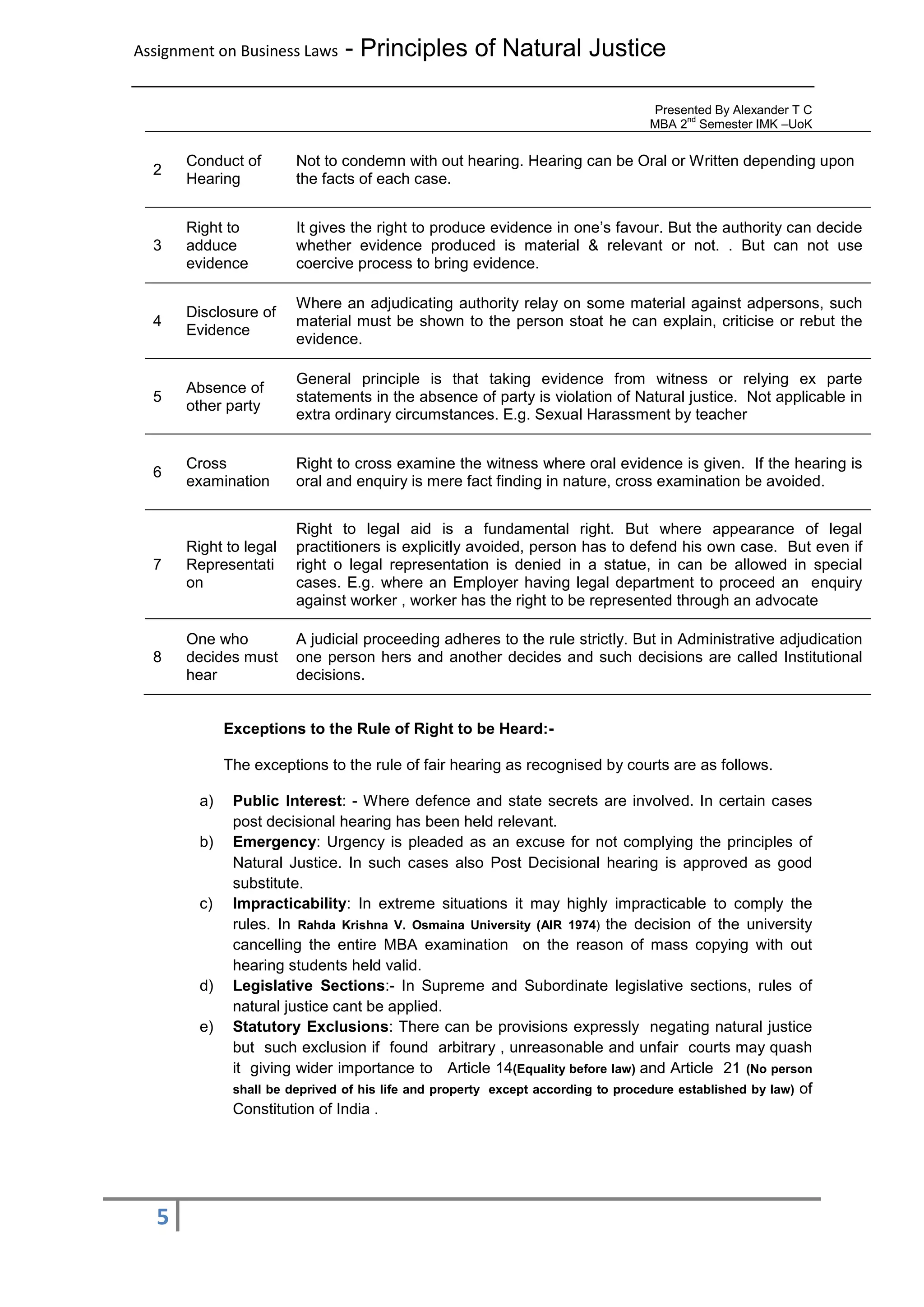 Natural Justice _Notes | PDF