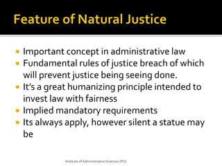 Natural justice & its exclusions | PPTX