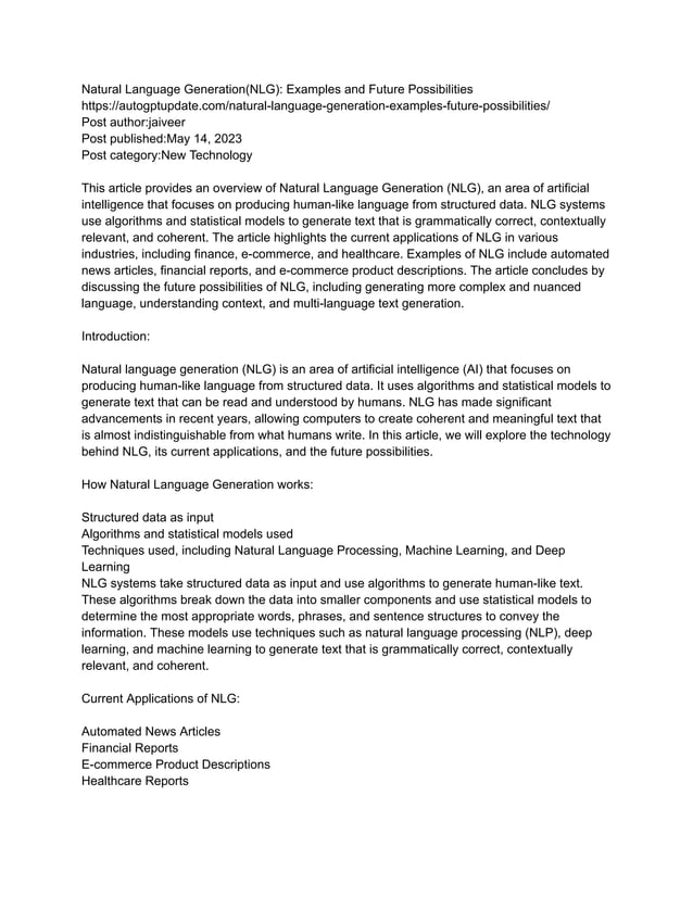 Natural Language Generation: Examples and Future Possibilities.pdf
