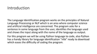 Natural language identification | PPTX