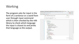 Natural language identification | PPTX