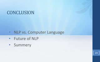 Natural language processing | PPTX