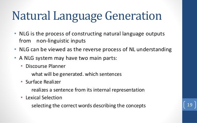 Natural language processing