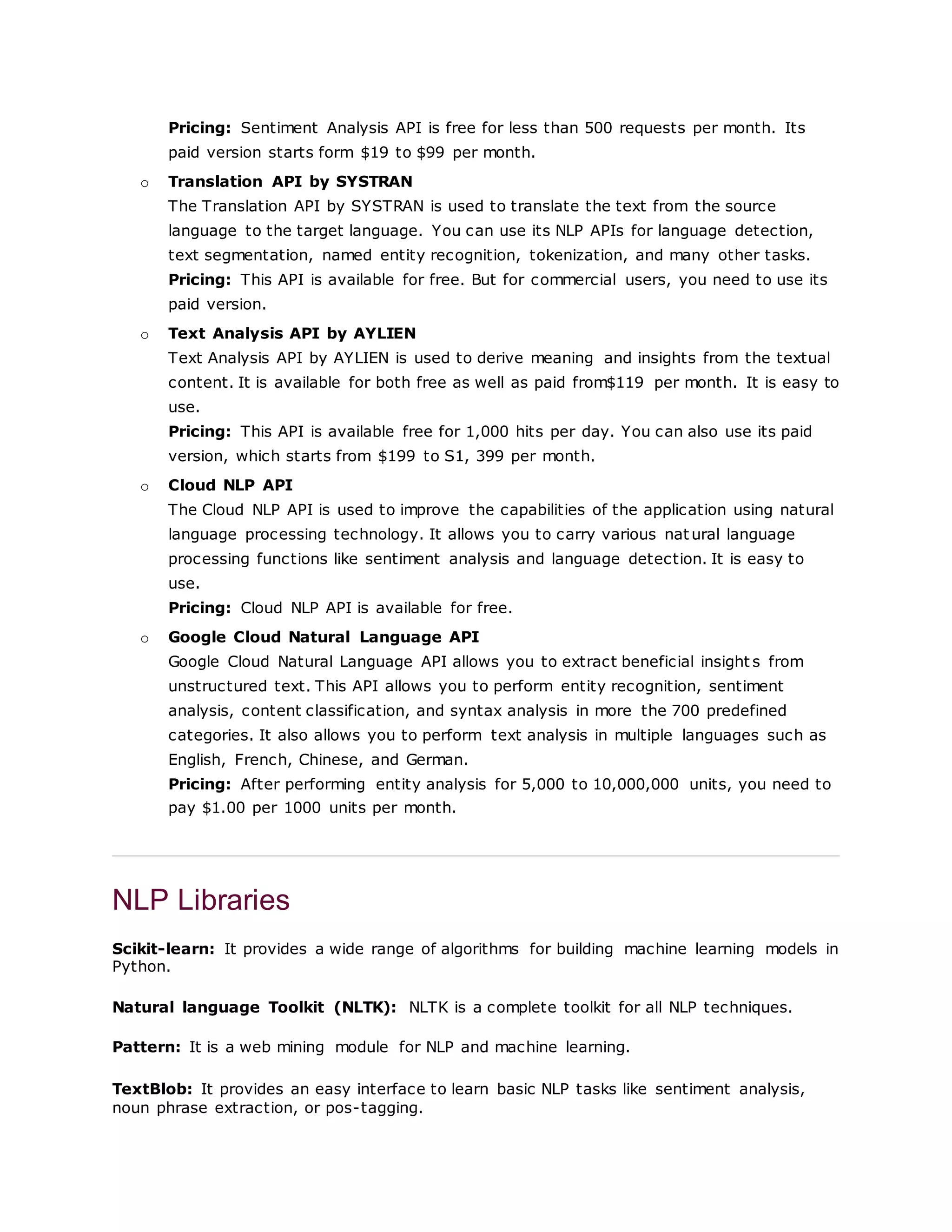 Natural language processing | DOCX