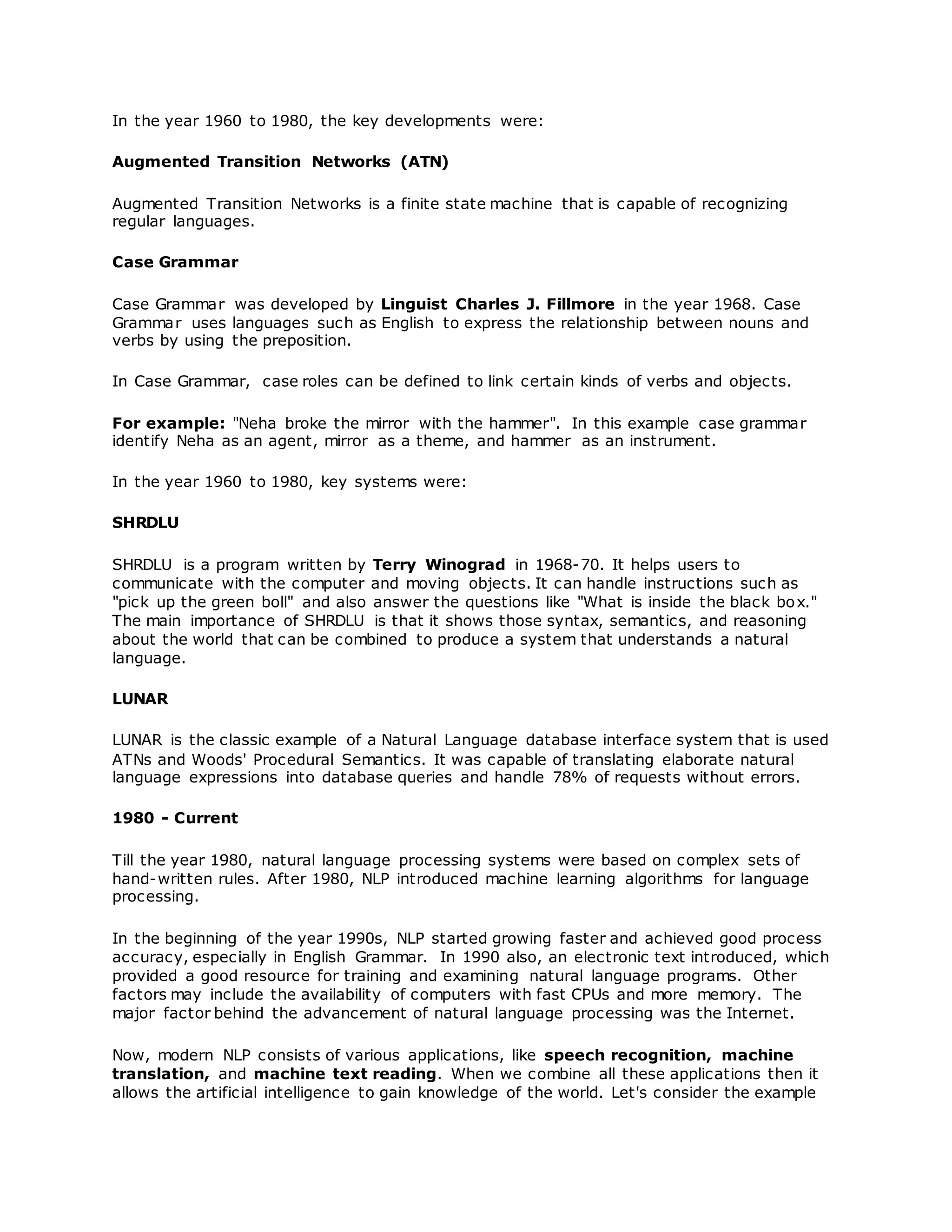 Natural language processing | DOCX