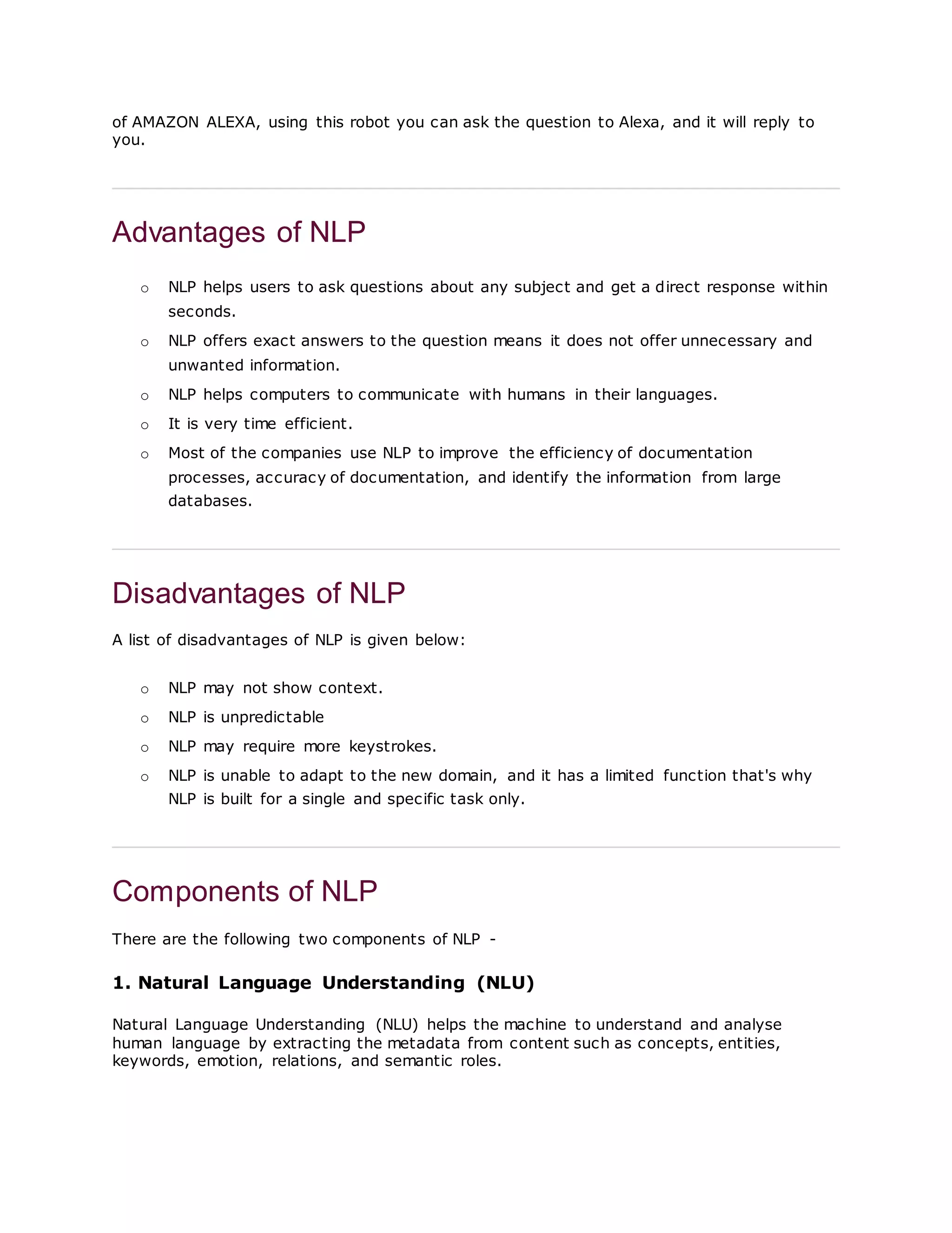 Natural language processing | DOCX