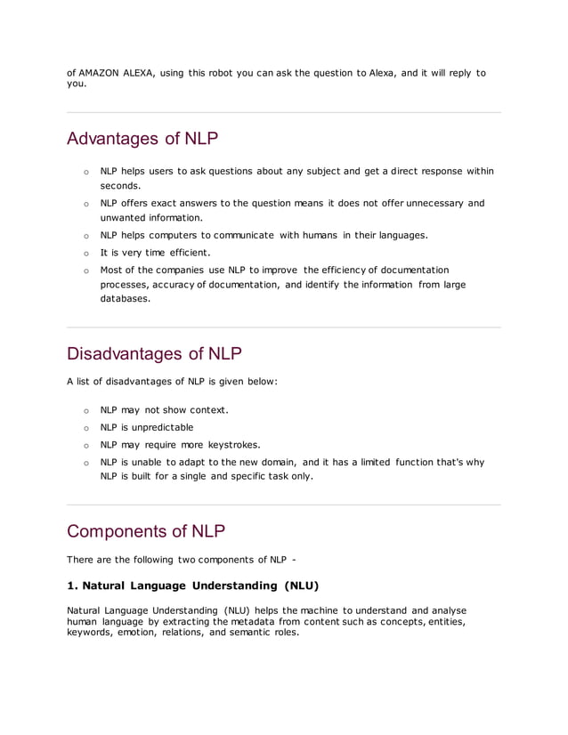 Natural language processing | DOCX
