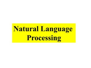 Natural language processing | PPT