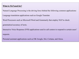 Natural language processing | PPT