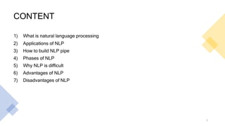 NATURAL LANGUAGE PROCESSING.pptx | Programming Languages | Computing